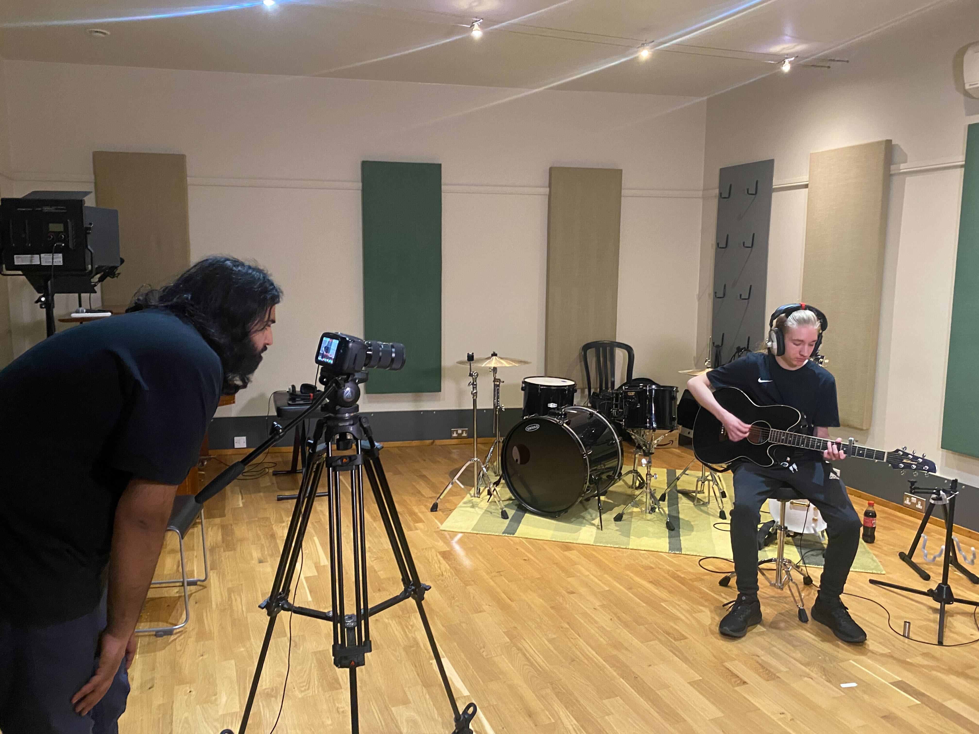 No Barriers record a demo track at The Met’s recording studio | The Met